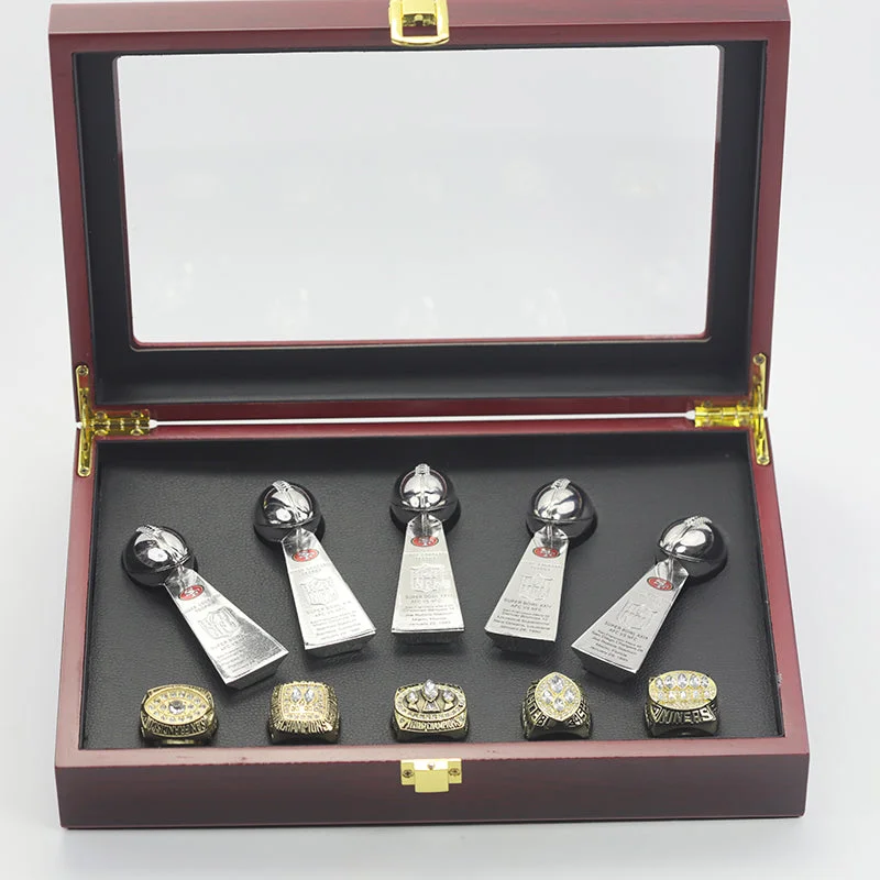 San Francisco 49ers Championship Rings Set & Trophies - RingGlory